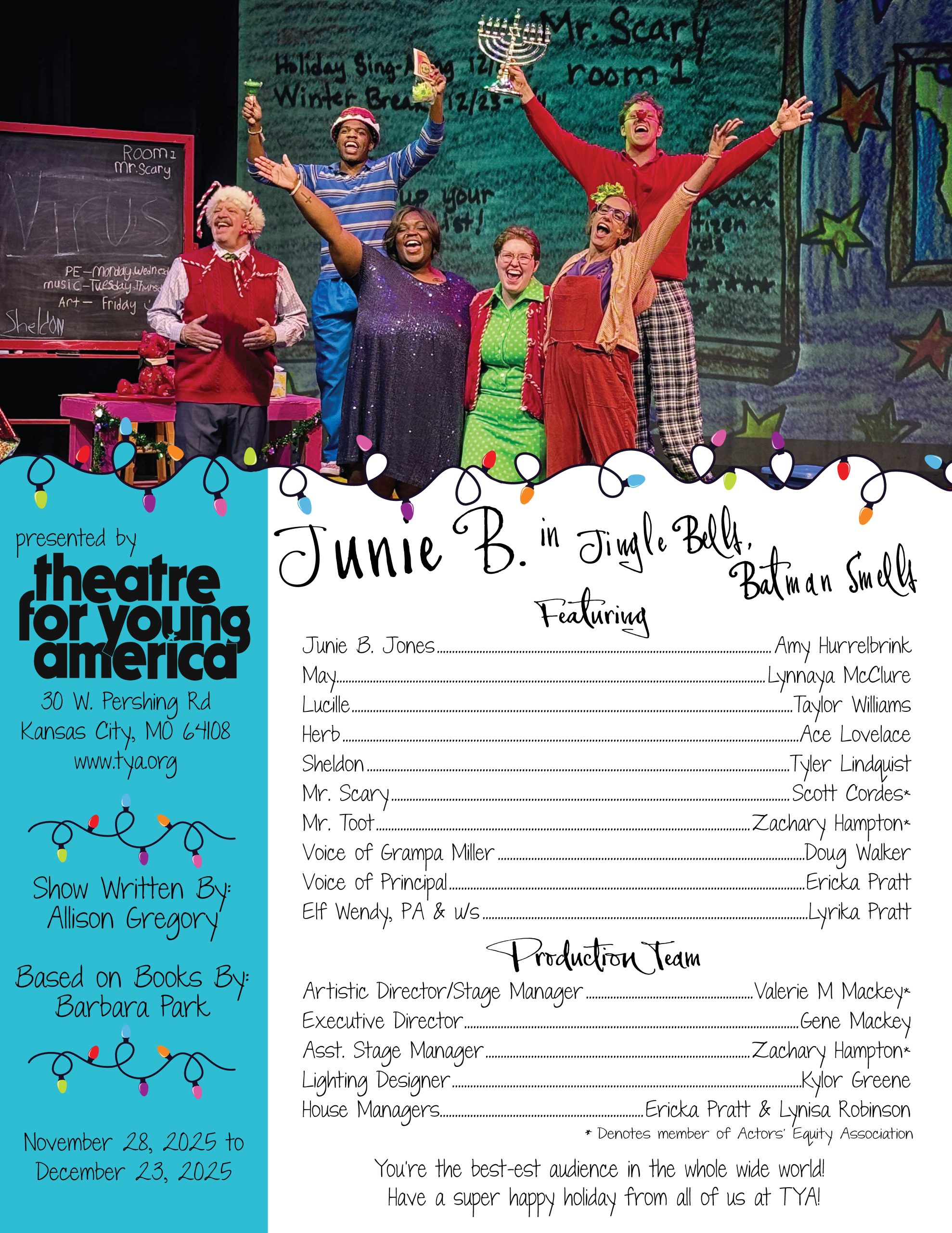 Theatre for Young America Playbill | Theater for Young America | Kansas ...